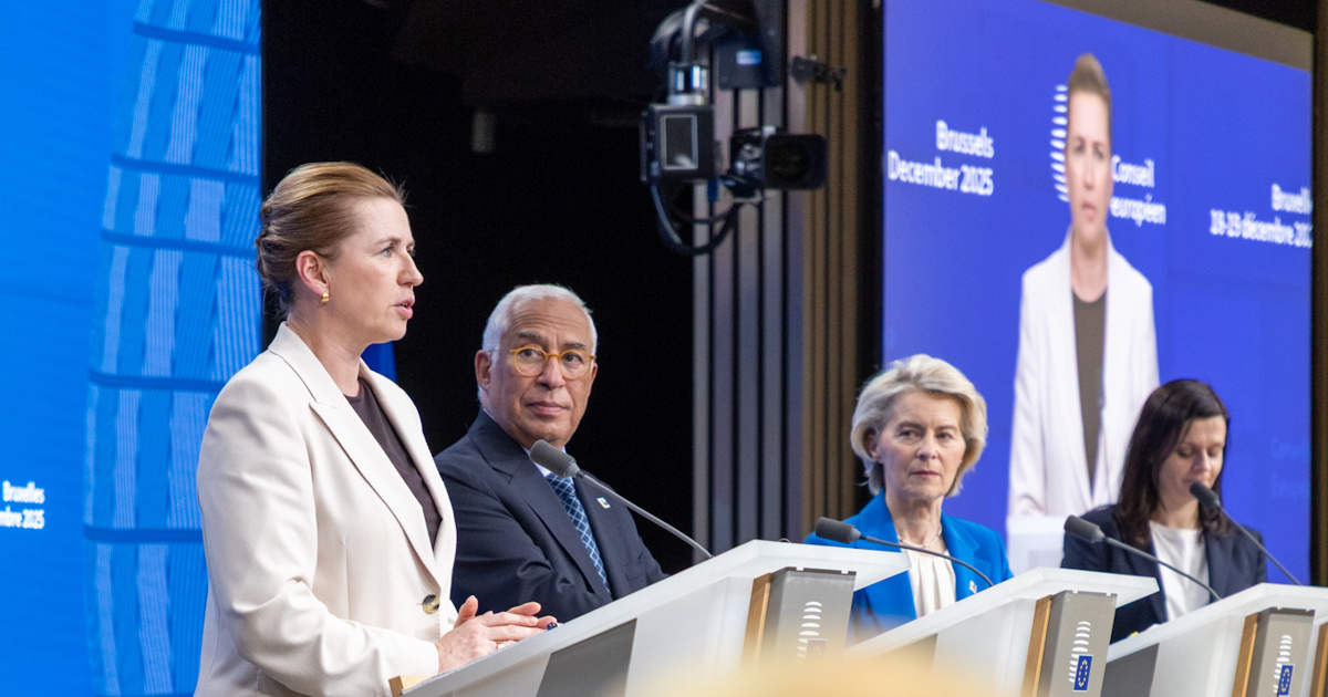 Pressekonference med António Costa og Von der Leyen 19. december 2025 ...